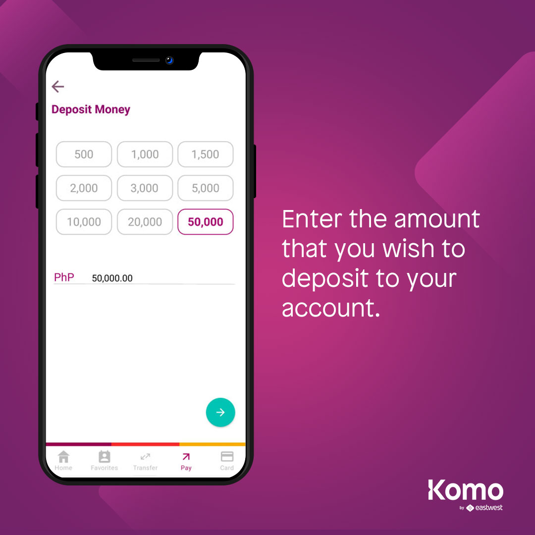 Help Center | Deposit to Komo | Komo by EastWest