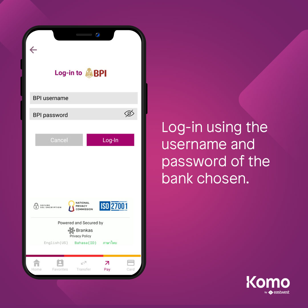 Help Center | Deposit to Komo | Komo by EastWest