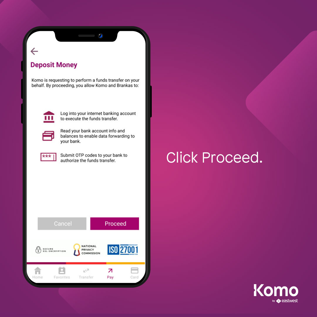 Help Center | Deposit to Komo | Komo by EastWest