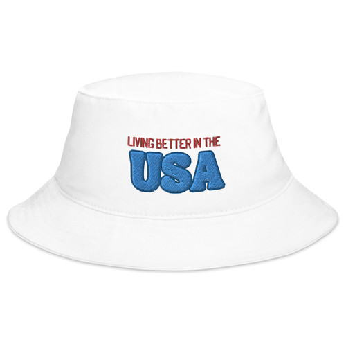 Living Better In the USA Bold Bucket Hat | Live Better Brand