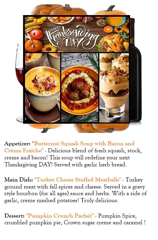 Private Classes Menus | DontBurnItClasses