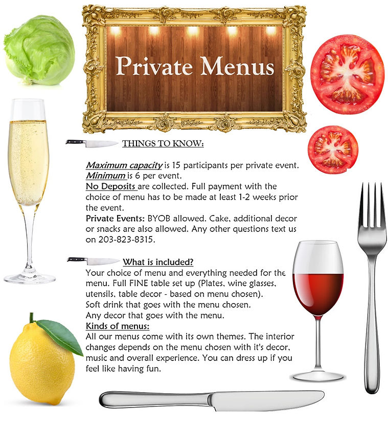 Private Classes Menus | DontBurnItClasses