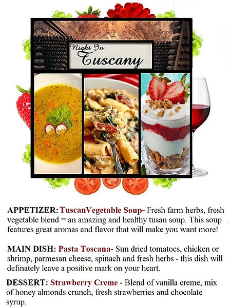 Private Classes Menus | DontBurnItClasses