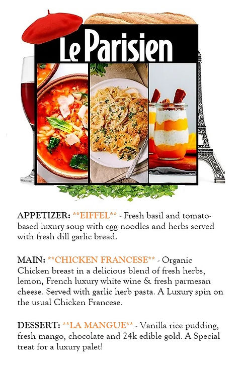 Private Classes Menus | DontBurnItClasses