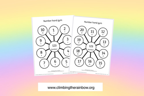 Hand gym numbers | Climbing the rainbow