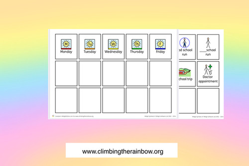School timetable planner (starter) | Climbing the rainbow