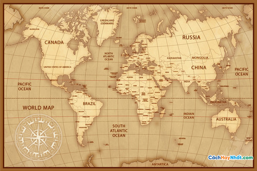 Bản Đồ Thế Giới Drawing Concept For Vintage World Map Vector | DownloadCDR