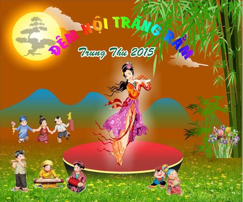 Background Backdrop Trung Thu Vector Corel CDR 103 | DownloadCDR