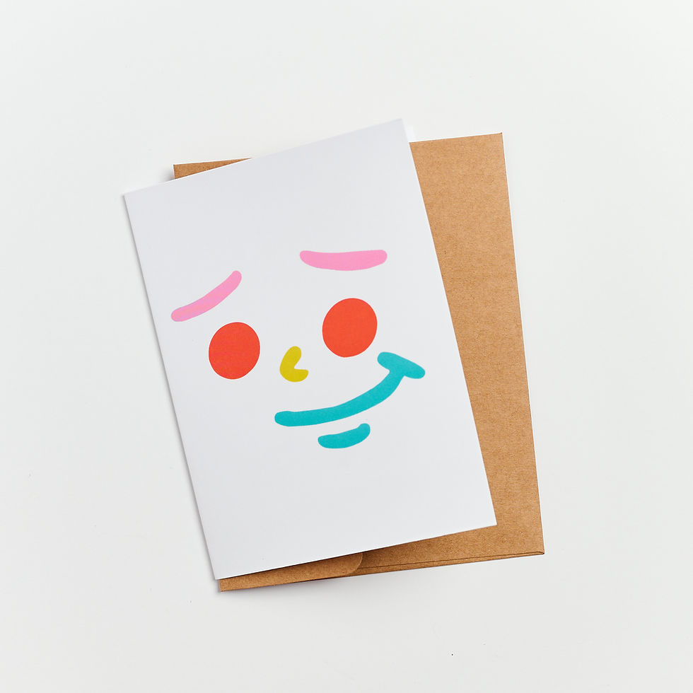 Smiley Face Card | Piggypegs