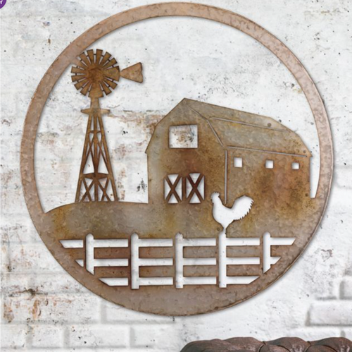 Galvanized Metal Rustic Barn Wall Decor | Artefacts