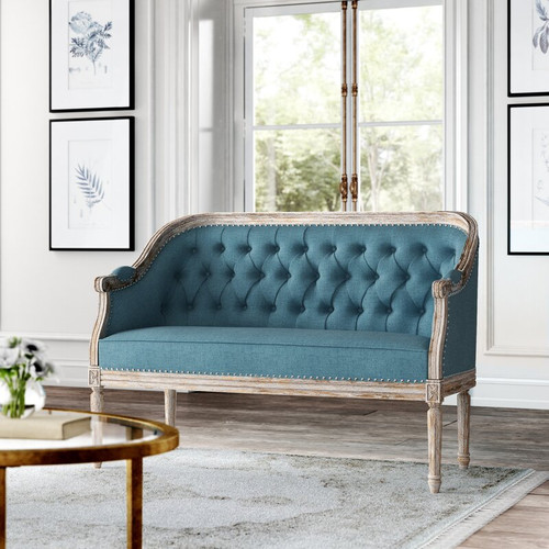 Rustic Blue Settee | Iowa Event Rental