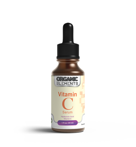 Organic Elements Vitamin C With Hyaluronic Acid & Vitamin E Serum ...