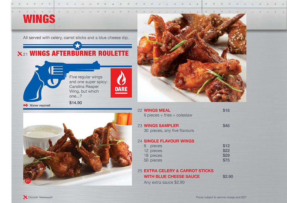 FOOD MENU | WINGS BAR