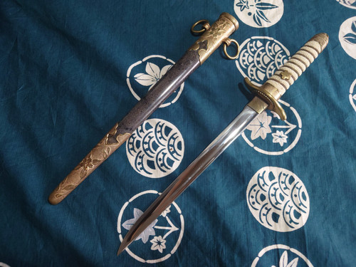 Excellent Condition Shark Skin Imperial Japanese Navy Officer Dagger ...
