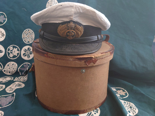 Imperial Japanese Navy Officer Cap with Box and white cover | Shigure ...