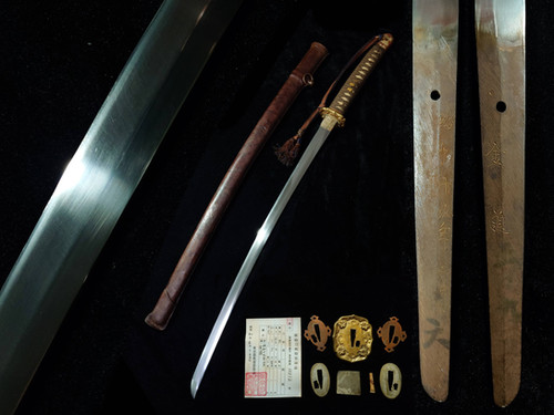 WWII Signed 金道 IJA Type 98 Gunto | Shigure-militaria