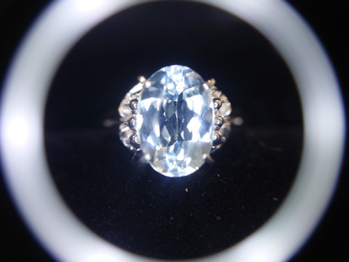 Natural Aquamarine 2.2ct Pt900 Ring | Shigure-militaria