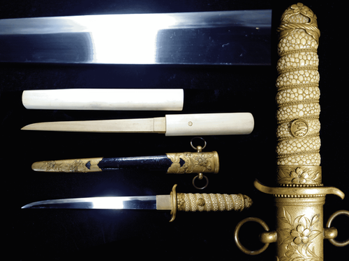EX Rare Meiji era Large IJN Officer Dagger with hand forged blade ...