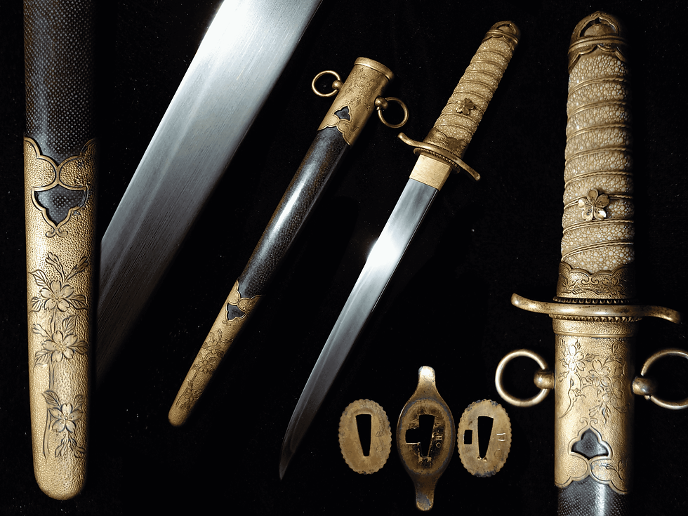 Rare Meiji era Large IJN Officer Dagger with hand forged blade ...