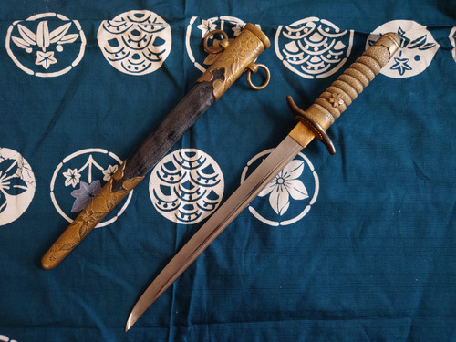 Shark Skin Imperial Japanese Navy Officer Dagger | Shigure-militaria