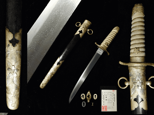 Rare Mumei Large IJN Officer Dagger with hand forged blade | Shigure ...