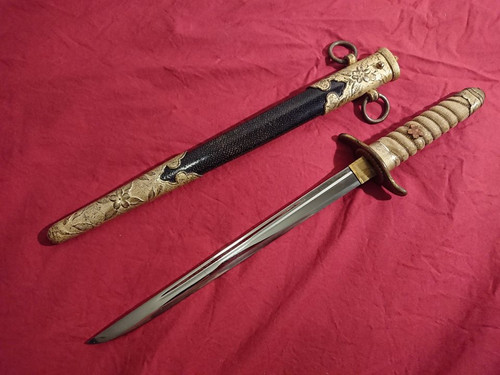 Shark Skin WW2 Imperial Japanese Navy Officer Dagger | Shigure-militaria