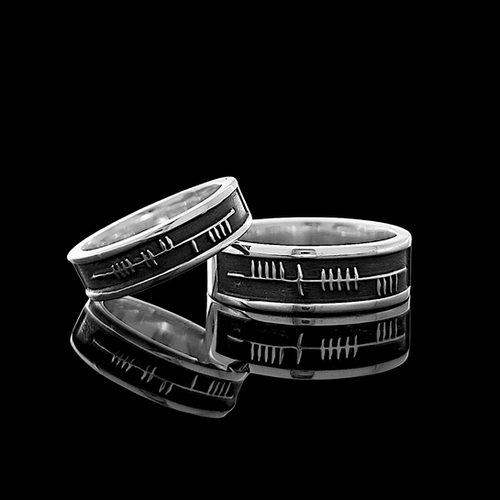 5mm Embossed Ogham Ring | Arnua