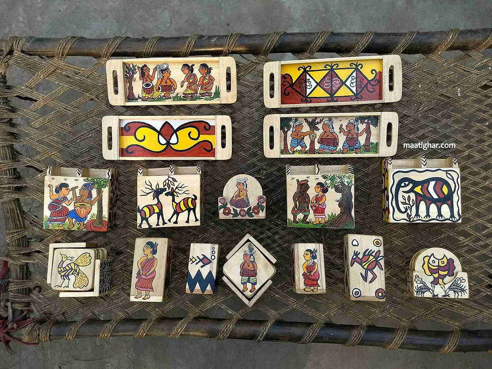 Buy Sohrai Khovar Paitkar Jadopatia Hand-painted Products by Maati Ghar