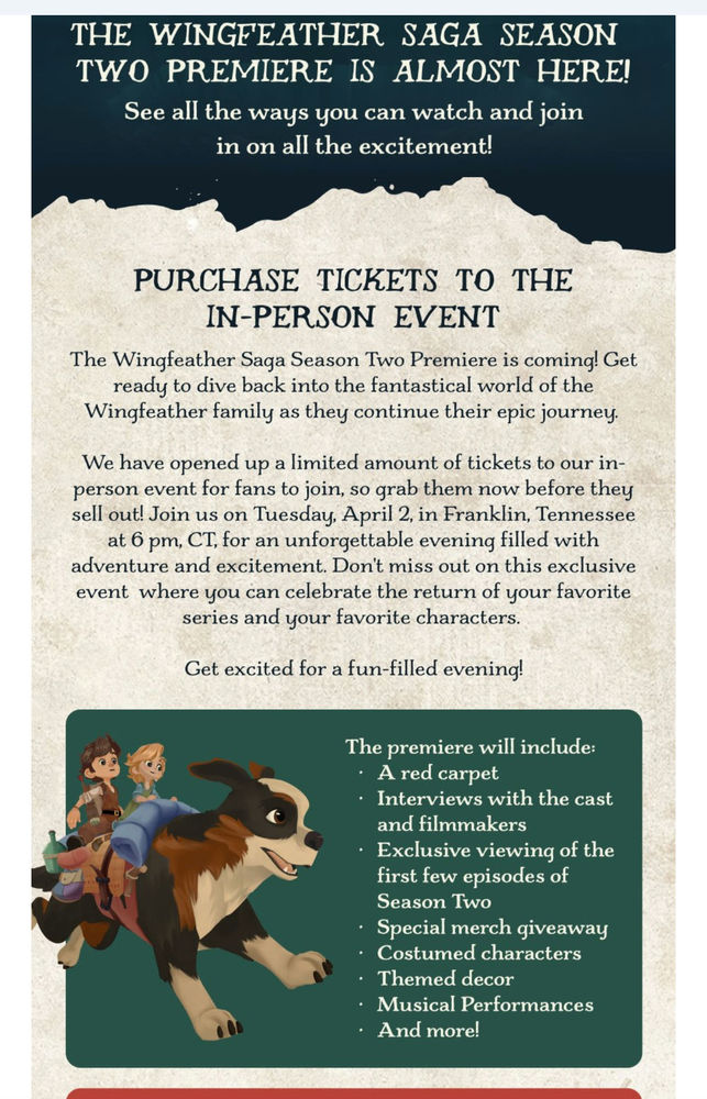 Email about season 2 premiere | The Thwap House