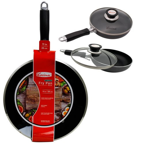 Non-Stick 11" Fry Pan with lid | PeakUp Wholesale