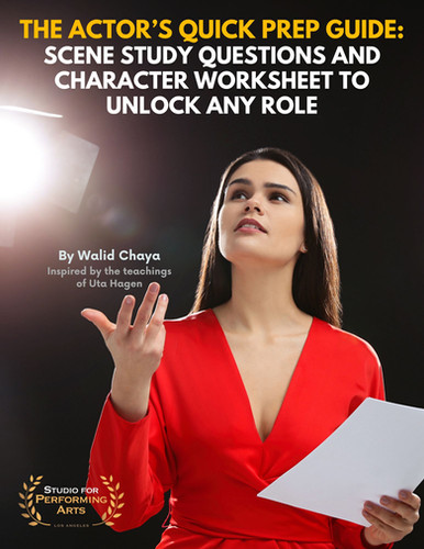 Actors Quick Prep Guide: Scene Study Questions & Character Worksheet