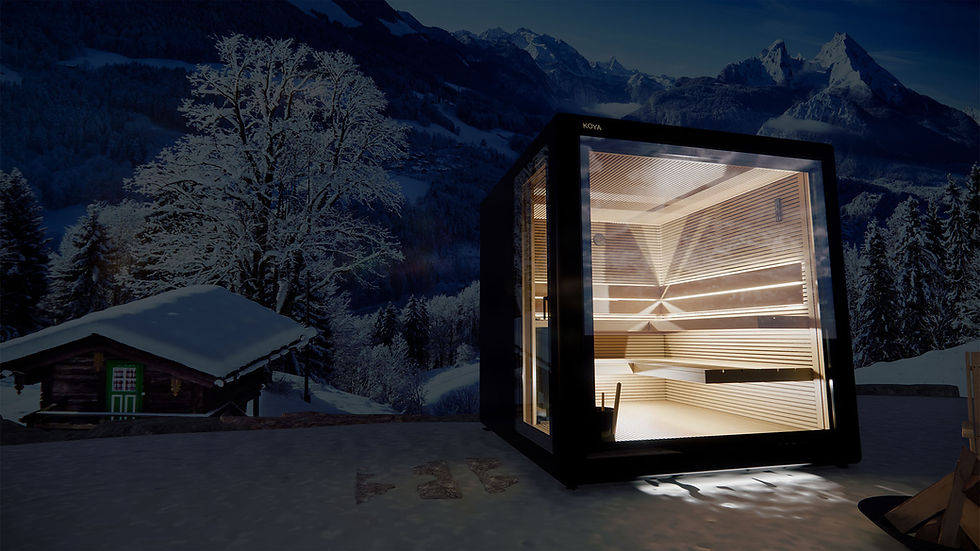 Moderne Aussensauna mit Design | KOYA