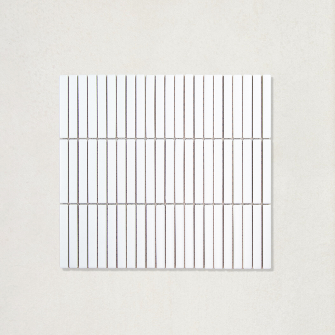 Yubi Solid White Matt Finger Tile 92mm | Tile Shed