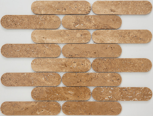 Capsule Travertine Polished Mosaic | Tile Shed