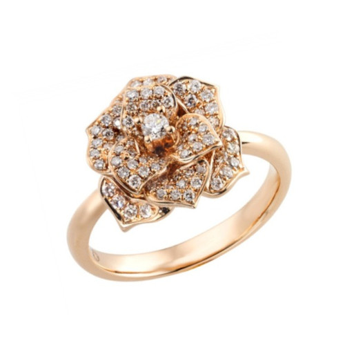 Bague en or rose et diamants | Orcelie