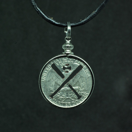 Crossed Baseball Bats | Carved Coins