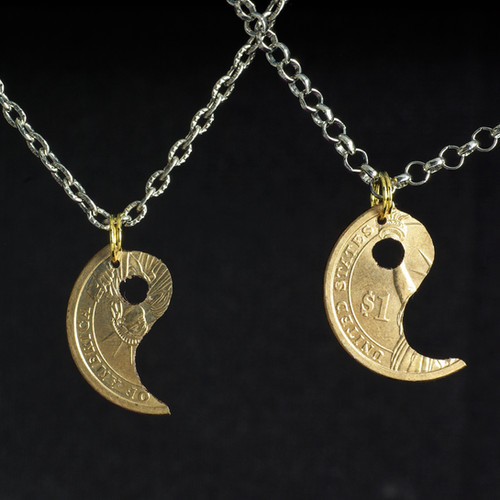 Yin Yang - Interlocking Set | Carved Coins