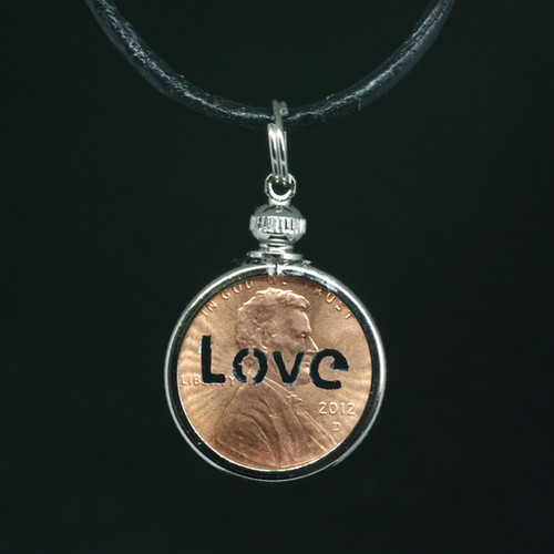 Love - Block Print | Carved Coins