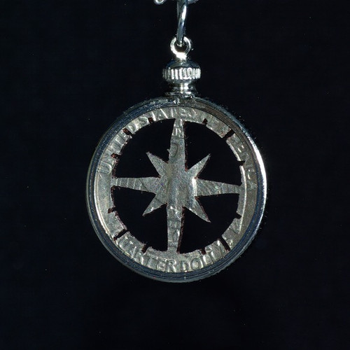 Compass Rose 2 | Carved Coins