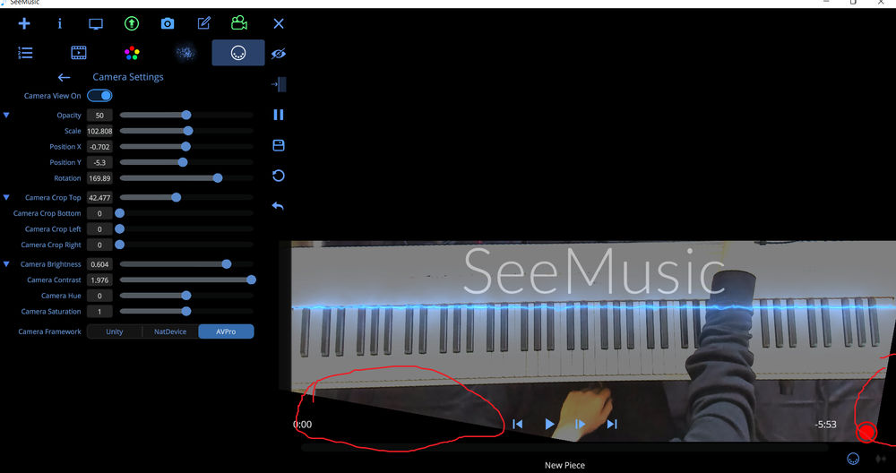 Parts of camera is just black in the app even though no issue with camera | Visual Music Design