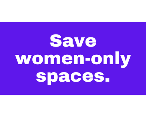 Save Women-Only Spaces - 100 stickers - 4"x2" | caWsbar