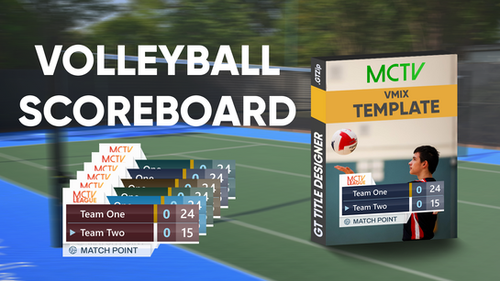 Volleyball Scoreboard Overlay for VMIX – Customizable GT Title Template ...
