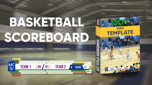 VMIX Basketball Scoreboard Template – GT Title Designer Overlay | MCTV