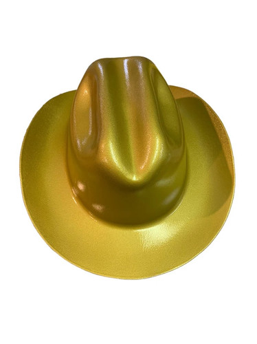 Custom Hydro Dipped Western Outlaw Gold Metallic Cowboy Hat | bagrbuck