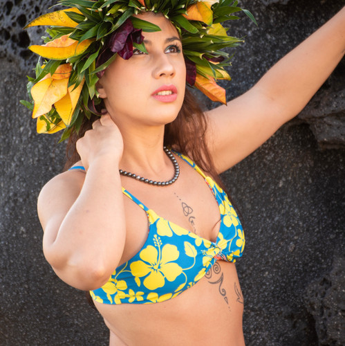 Bas de bikini réversible - Flyingcloud - Bleu Soleil | Tahiti à la Réunion