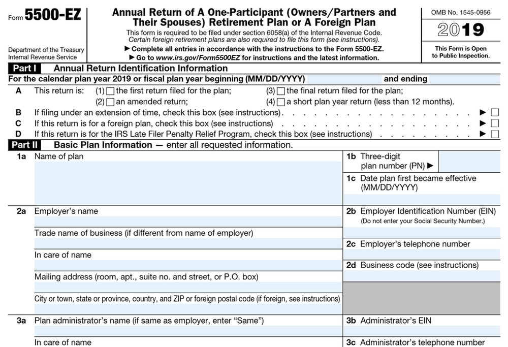 Form 5500 SF Or Form 5500 EZ Which One Do You Need To File 