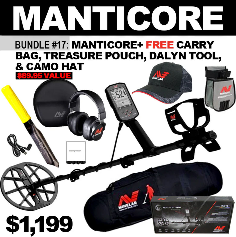 Minelab Manticore 25% OFF Bundle Deal Save $500 | iratedetectors.com