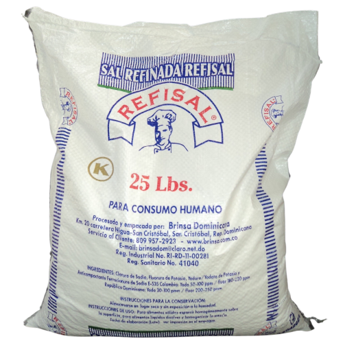 Sal Refinada Saco 25 lb Refisal | abastos