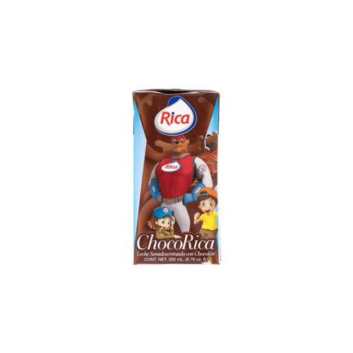 Leche con Chocolate UHT 24/ 200 mL Choco Rica | abastos