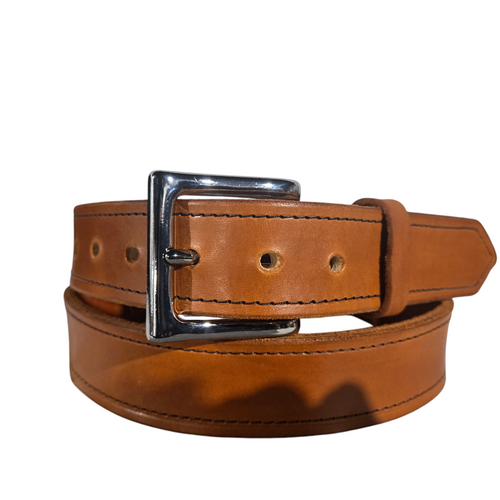 Saddle Tan Full Grain Leather Belt Double Size 40 | Michigan Custom ...